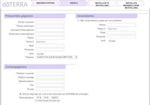 Hoe maak je een doterra account aan?