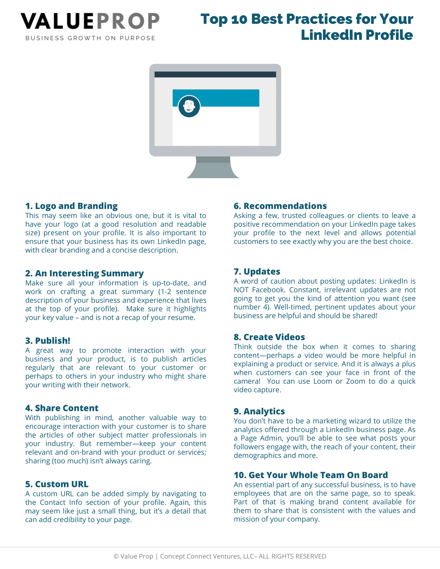 Ten Best Practices For Your LinkedIn Profile