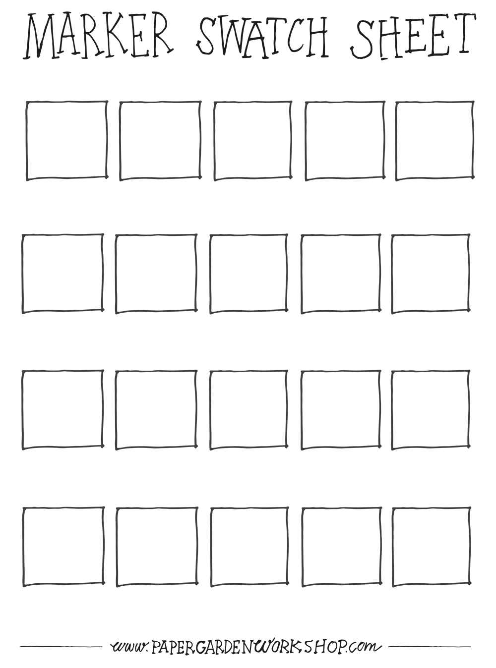 Marker Swatch Sheets OB app 
