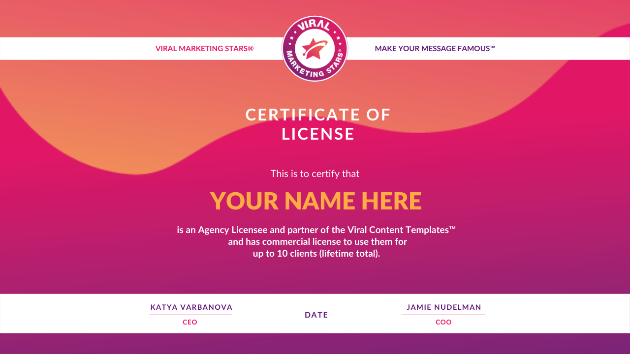 The Viral Marketing Stars® Library by Katya.com