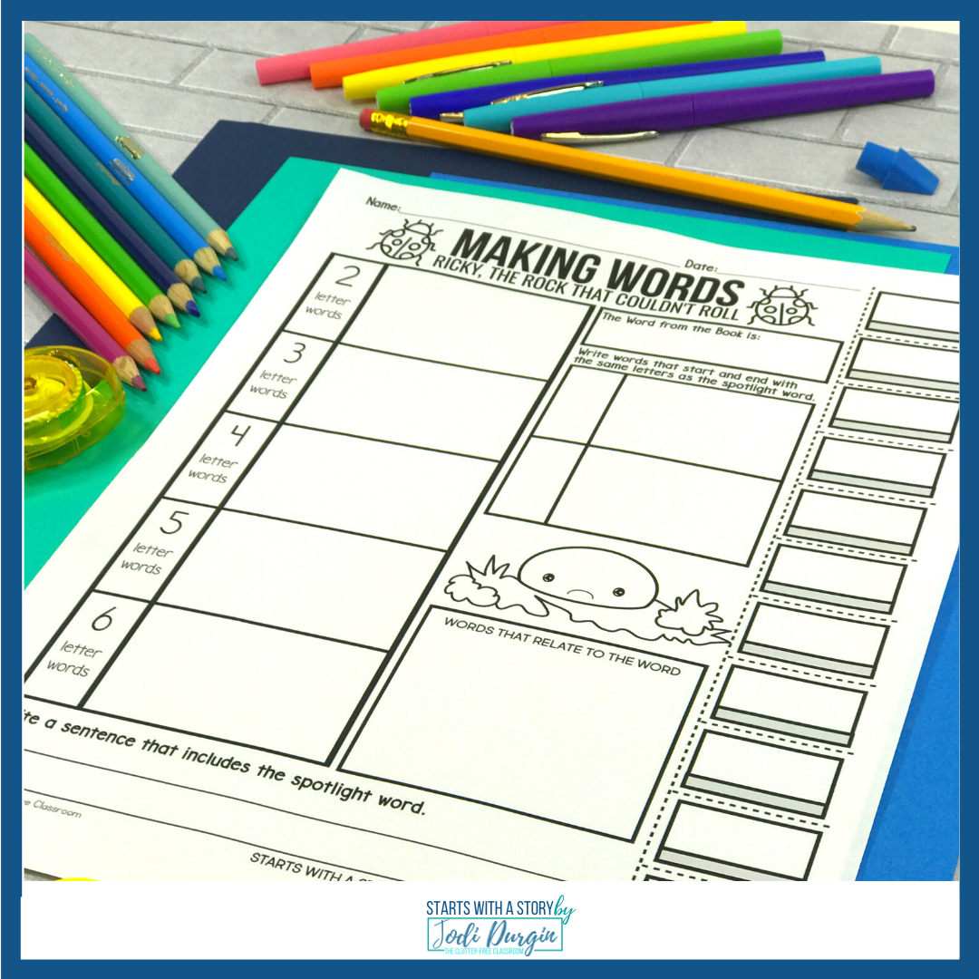 Ricky the Rock that Couldn't Roll Book Activities