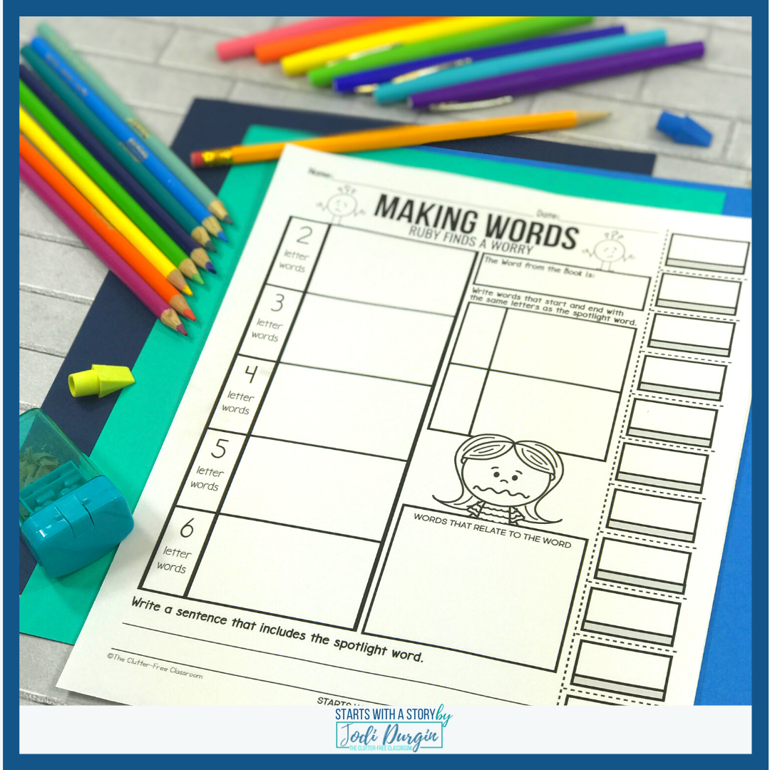 Ruby Finds a Worry Book Activities