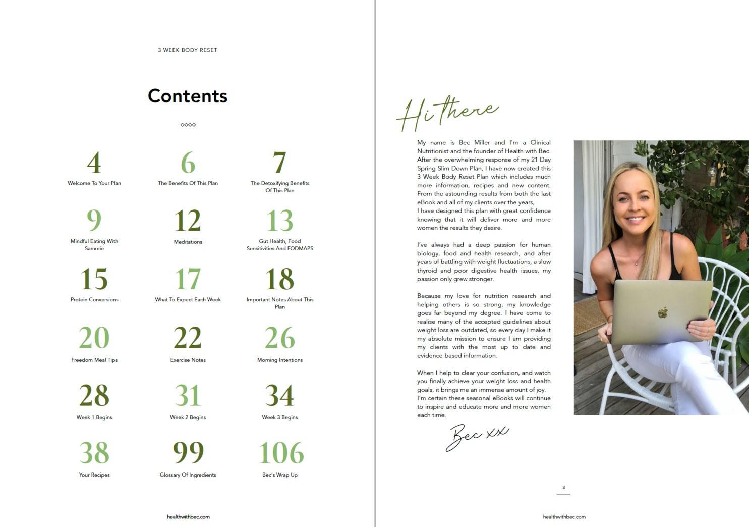 3-Week Body Reset | Health With Bec
