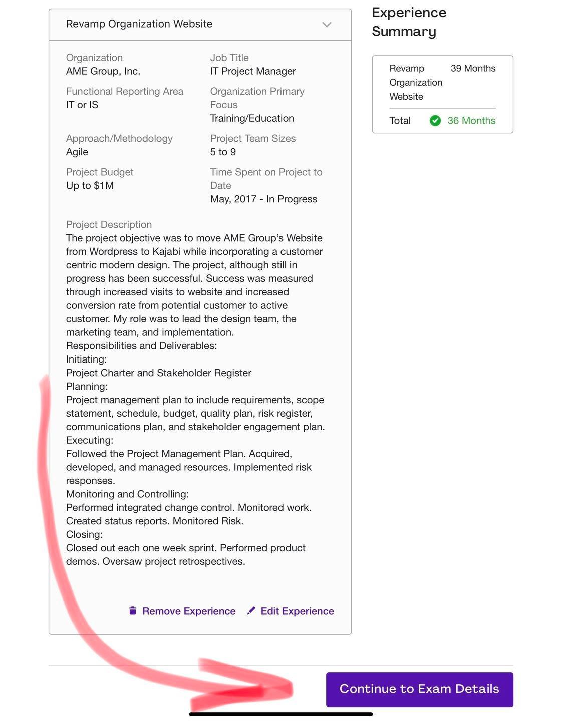 Pmp Application Sample How To Correctly Fill The Online Pmp Gambaran