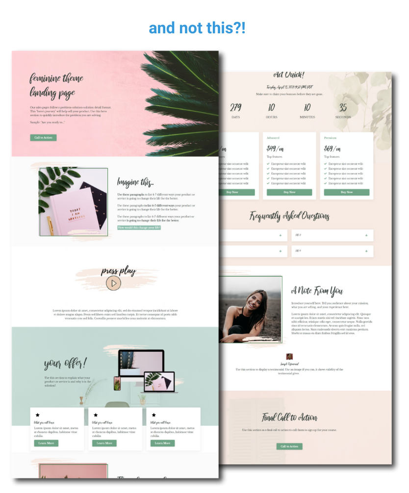Custom Kajabi Website Templates